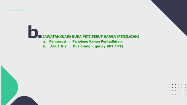 PENGURUSAN PEMBUKAAN TAWARAN TENDER / SEBUT HARGA.pptx