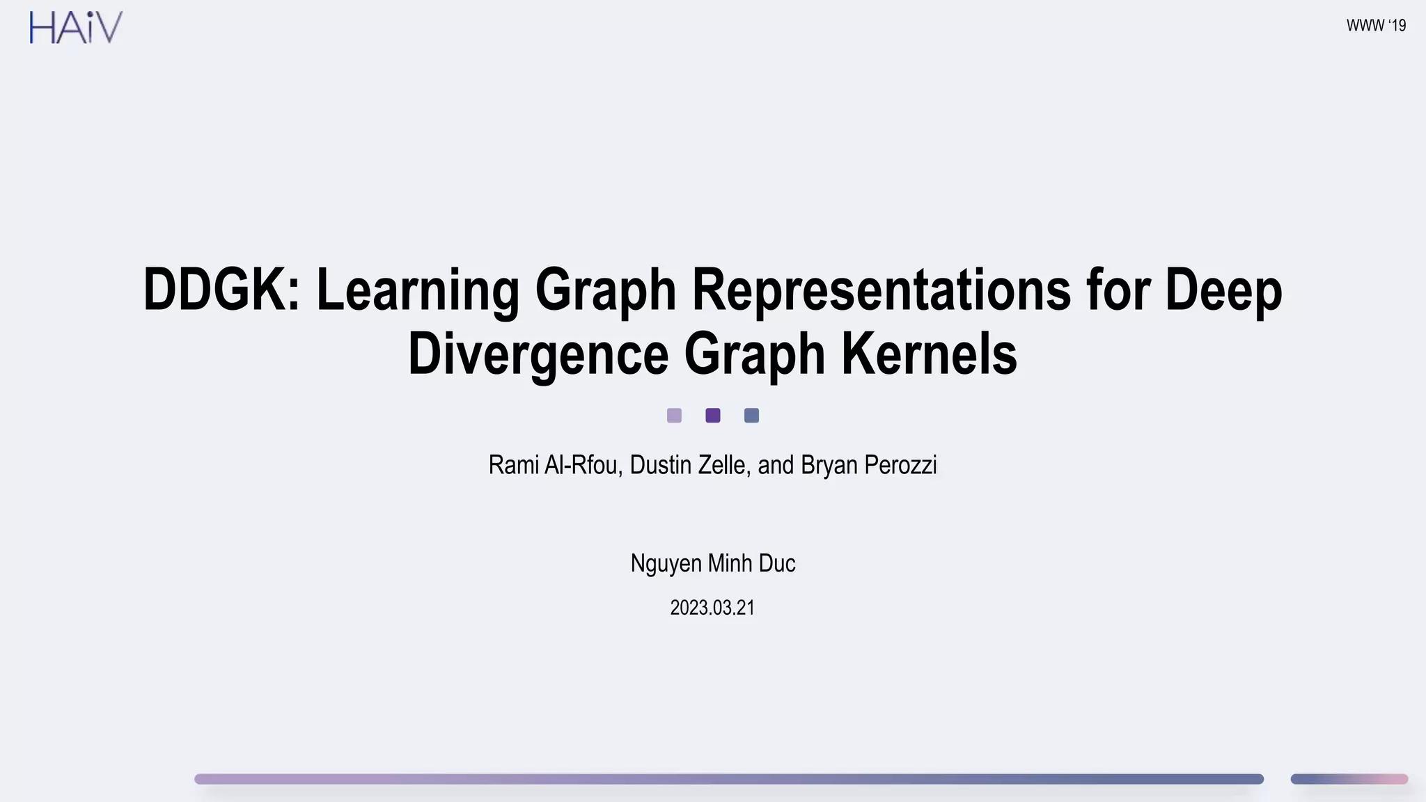 Ddgk Learning Graph Representations For Deep Divergence Graph Kernels Ppt