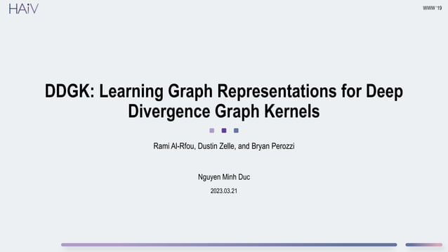 Ddgk Learning Graph Representations For Deep Divergence Graph Kernels