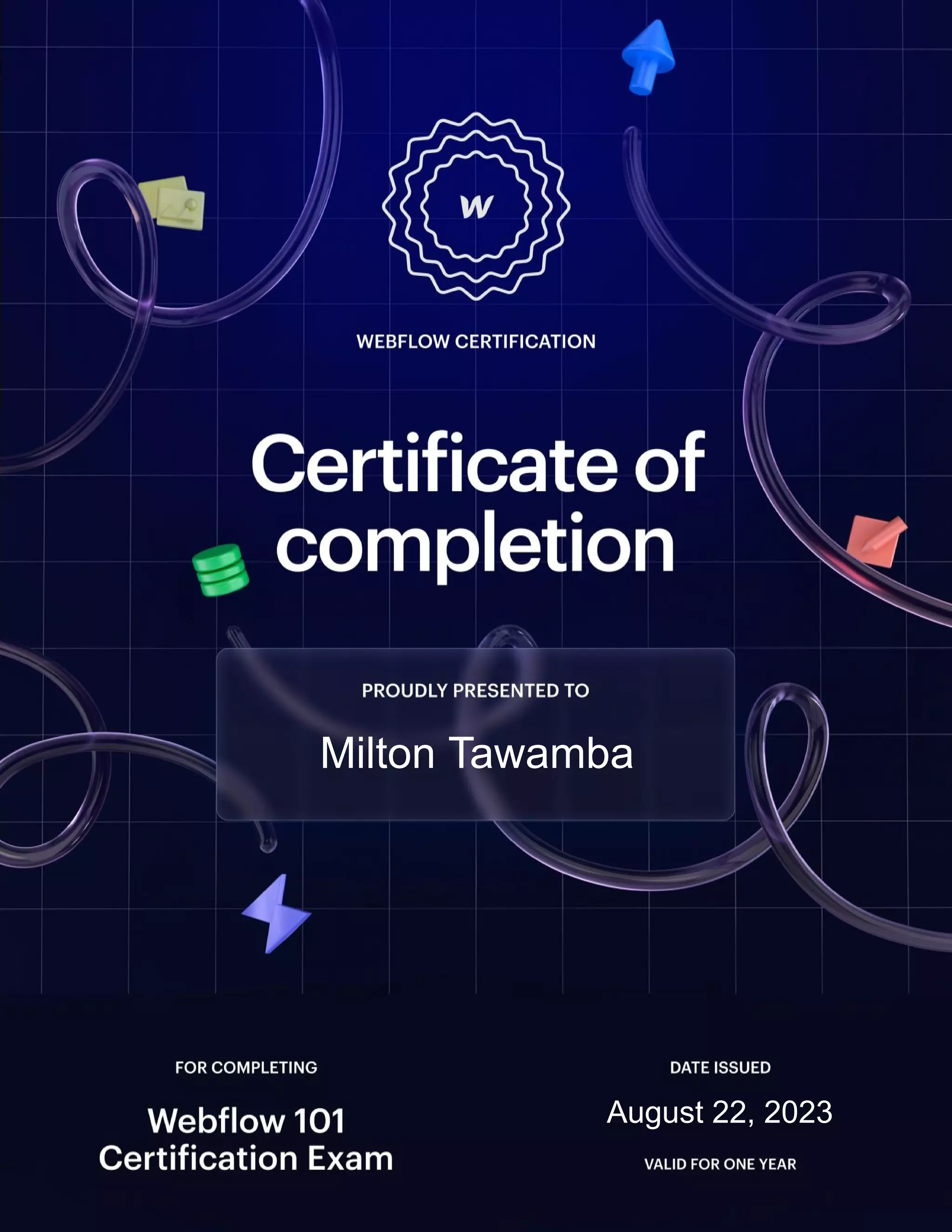 Webflow 101 - Certificate | PDF