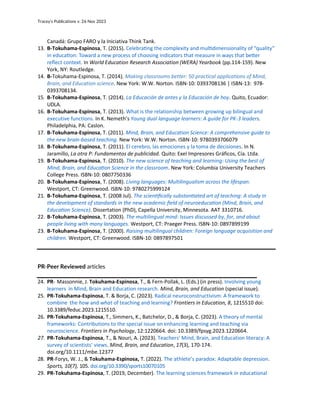 Tracey Tokuhama-Espinosa, Ph.D. Publications Nov 2023 | PDF