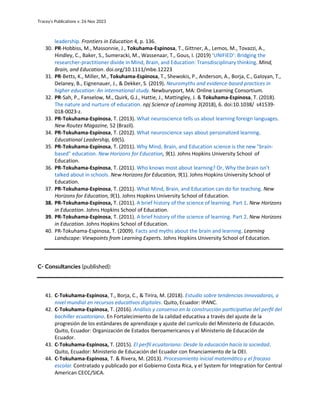 Tracey Tokuhama-Espinosa, Ph.D. Publications Nov 2023 | PDF