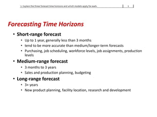 Forecasting chapter Presentation by Jay Heizer. | PDF