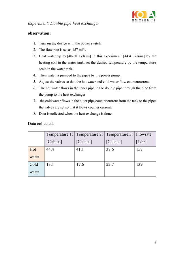 countercurrent heat exchanger lab 2023.pdf | Physics | Science
