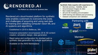 2023 GEOINT Tutorial - Synthetic Data Tools for Computer Vision-Based AI - Rendered.ai