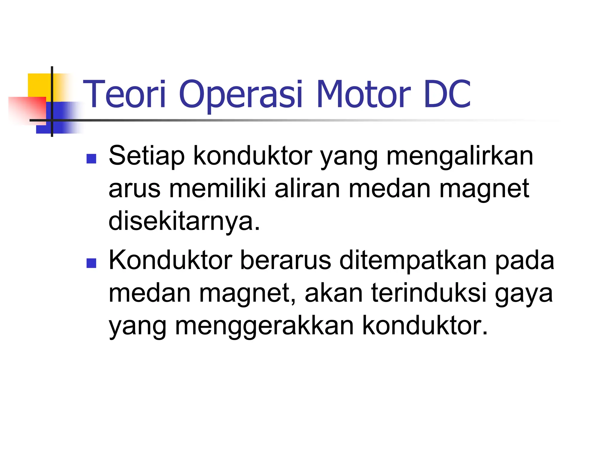 MOTOR DC - cara kerja karakteristik dan jenis motor DC | PDF