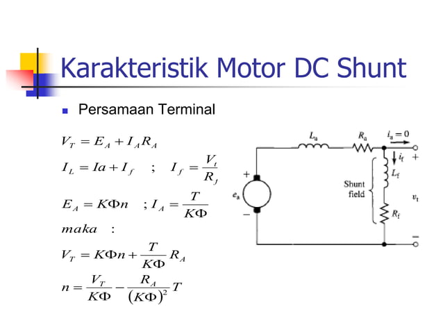 MOTOR DC - cara kerja karakteristik dan jenis motor DC | PPT