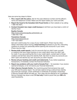How to Protect your SIN | PDF