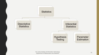 Introduction to Statistics terminology lecture | PDF