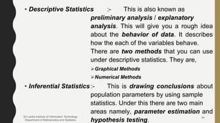 Introduction to Statistics terminology lecture | PDF