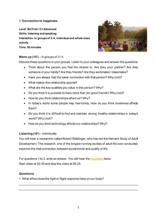 Teaching Activities: Friends | PDF