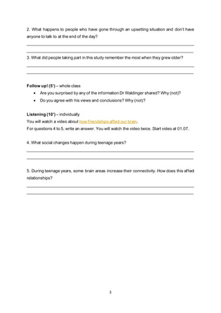 Teaching Activities: Friends | PDF