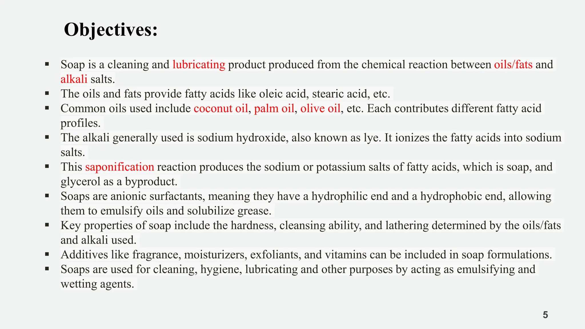 Building blocks for formulation of soaps | PPTX