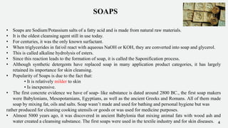 Building blocks for formulation of soaps | PPTX