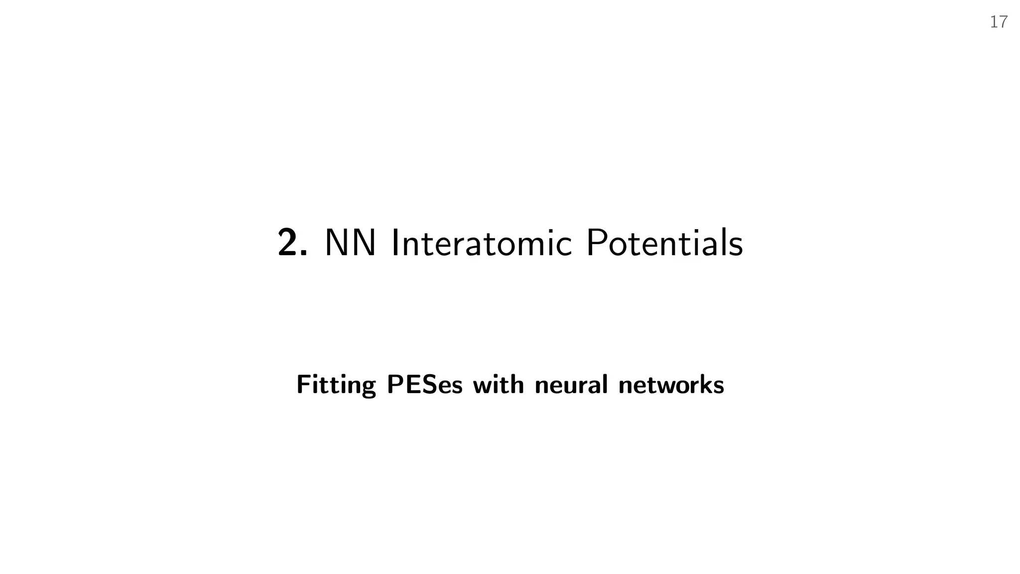 Lecture: Interatomic Potentials Enabled by Machine Learning | PDF