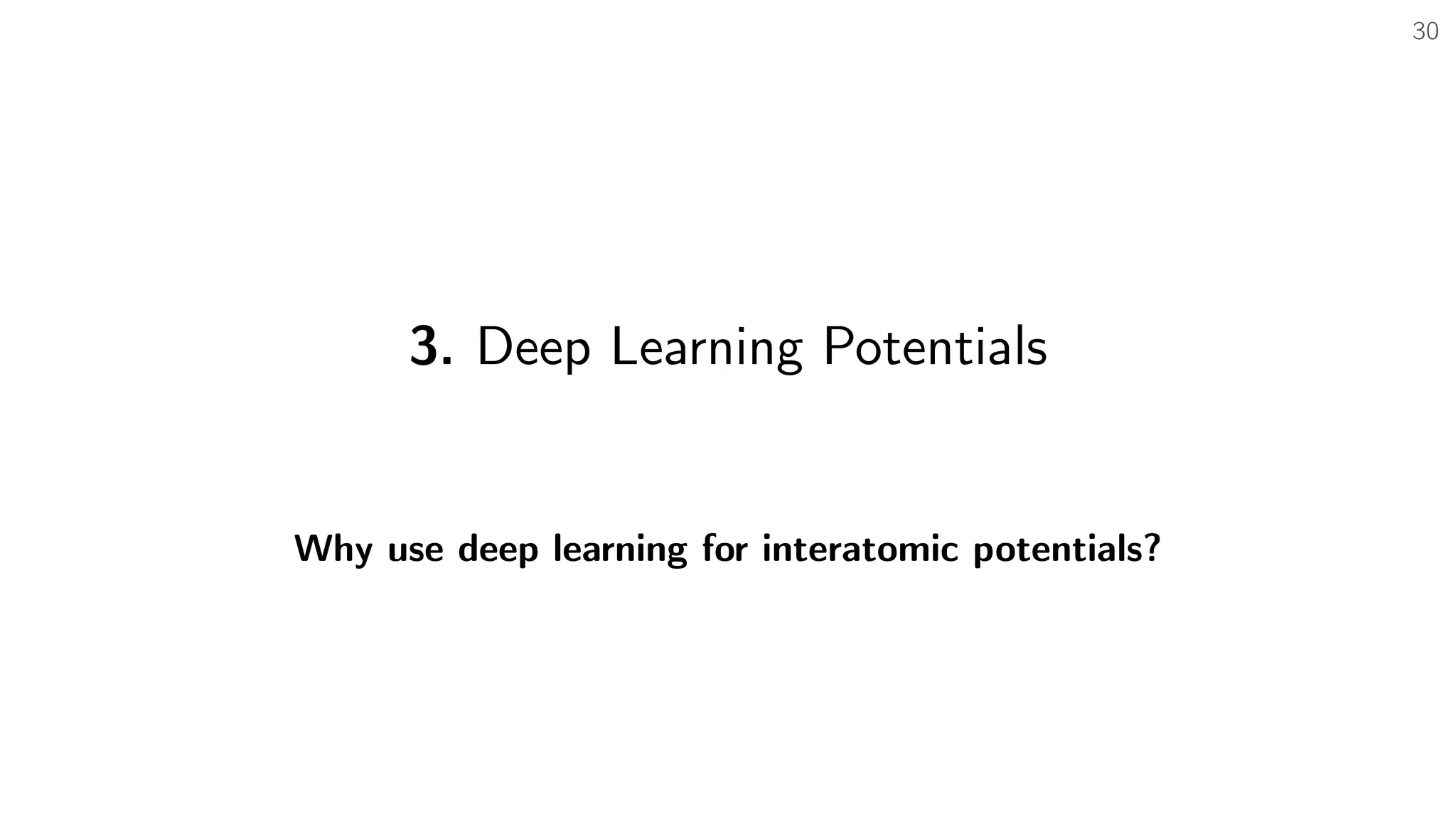 Lecture: Interatomic Potentials Enabled by Machine Learning | PDF