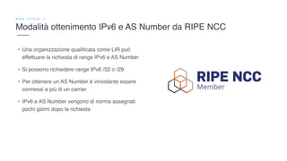 Modalità Ottenimento IPv4 IPv6 ASN da RIPE NCC - 2023 02 | PDF