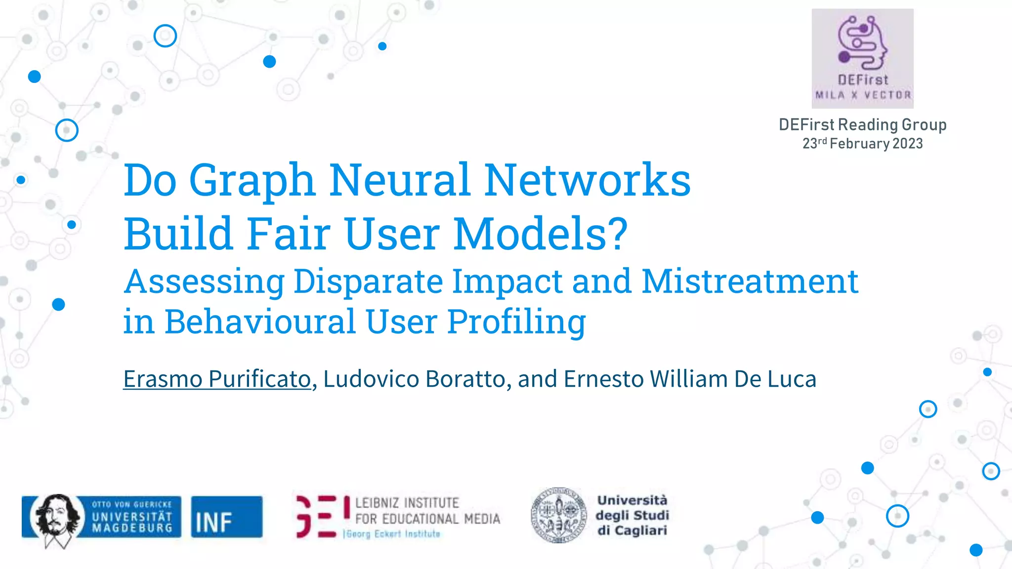 Do Graph Neural Networks Build Fair User Models? Assessing Disparate Impact and Mistreatment in ...