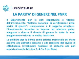 S. Diella PNRR Certificazione parità di genere | PDF