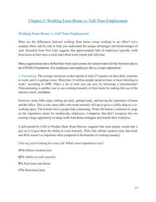 Working from home vs. full time employment | PDF