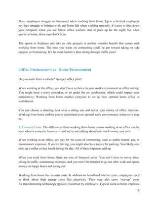Working from home vs. full time employment | PDF
