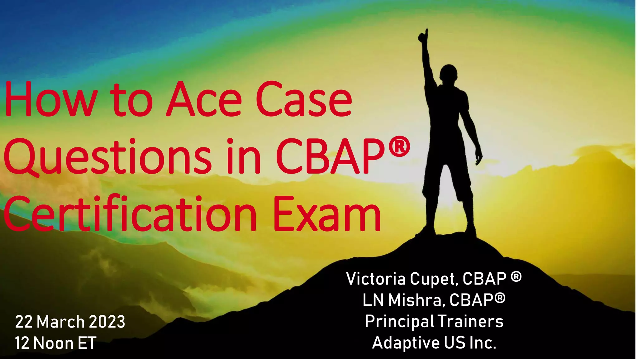 How to ace case questions in the CBAP exam | PPT