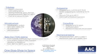 Aerospace & Advanced Composites GmbH - Tribotesting for Space | PDF