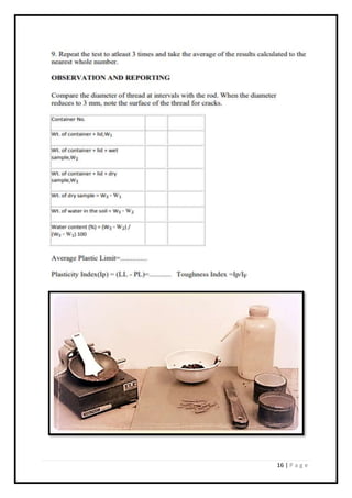 Foundation Engineering Lab Manual | PDF