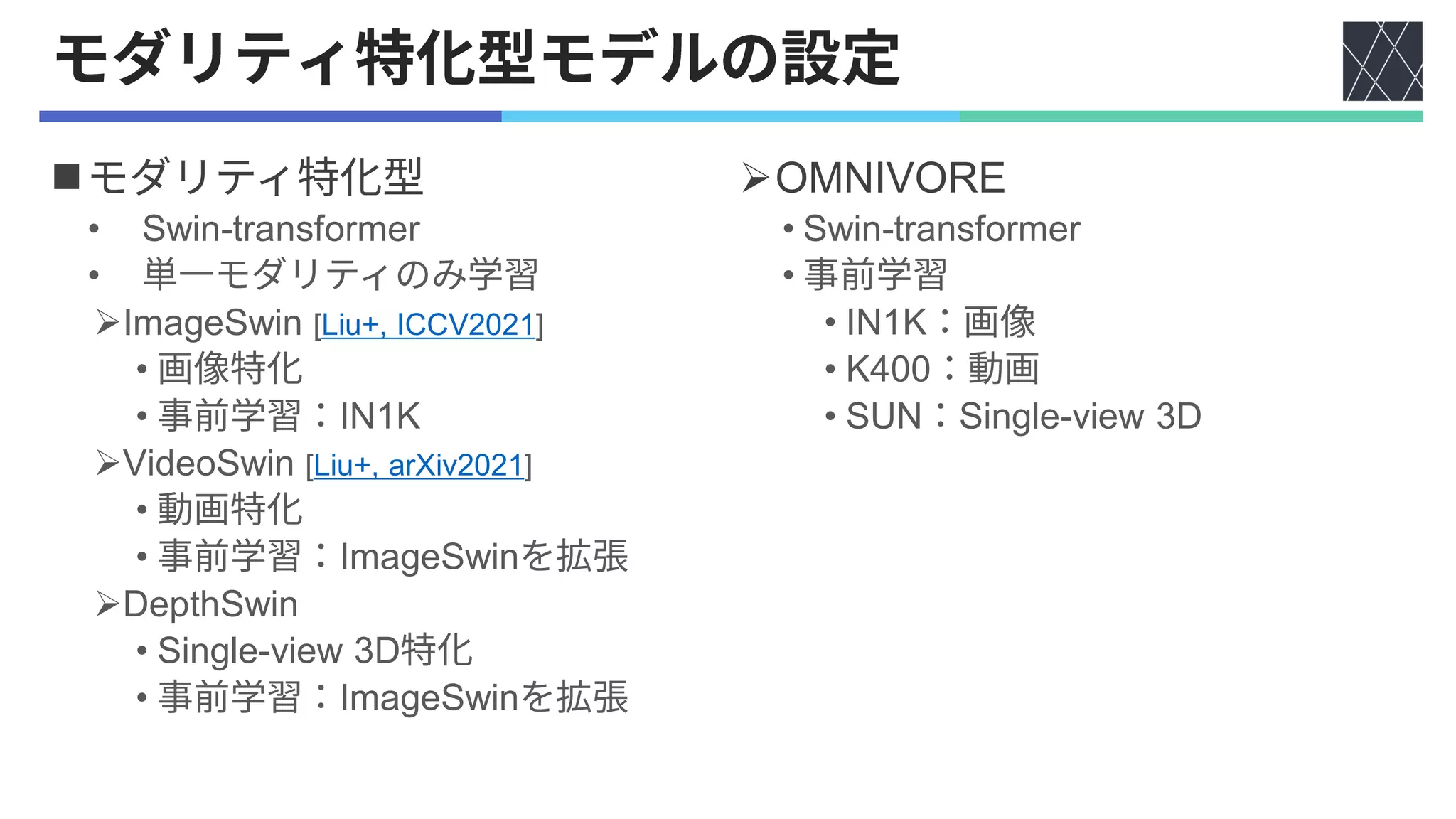 論文紹介：Omnivore: A Single Model for Many Visual Modalities | PPT