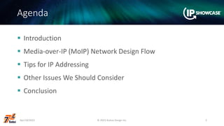 NAB2023 IPShowcase: First Step in Media-over-IP Network Design: What ...