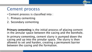 Drilling mud types and Cementation | PPTX