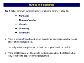 Common statistical pitfalls & errors in biomedical research (a top-5 ...