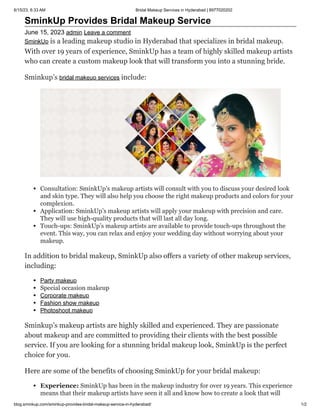 Bridal Makeup Service | PDF