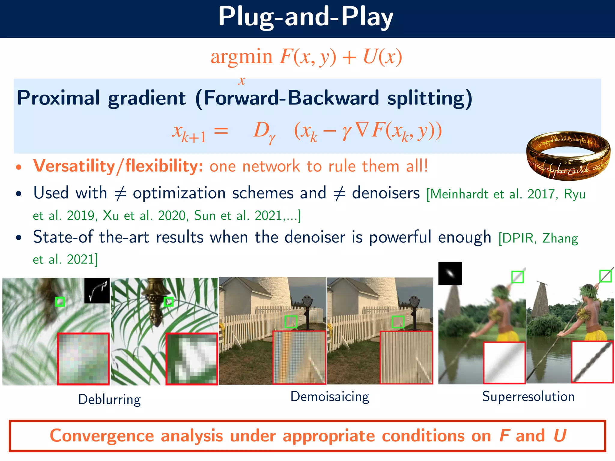 Plug-and-Play methods for inverse problems in imagine, by Julie Delon | PPT