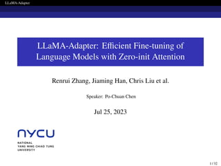 LLaMA-Adapter: Efficient Fine-tuning of Language Models with Zero-init Attention.pdf