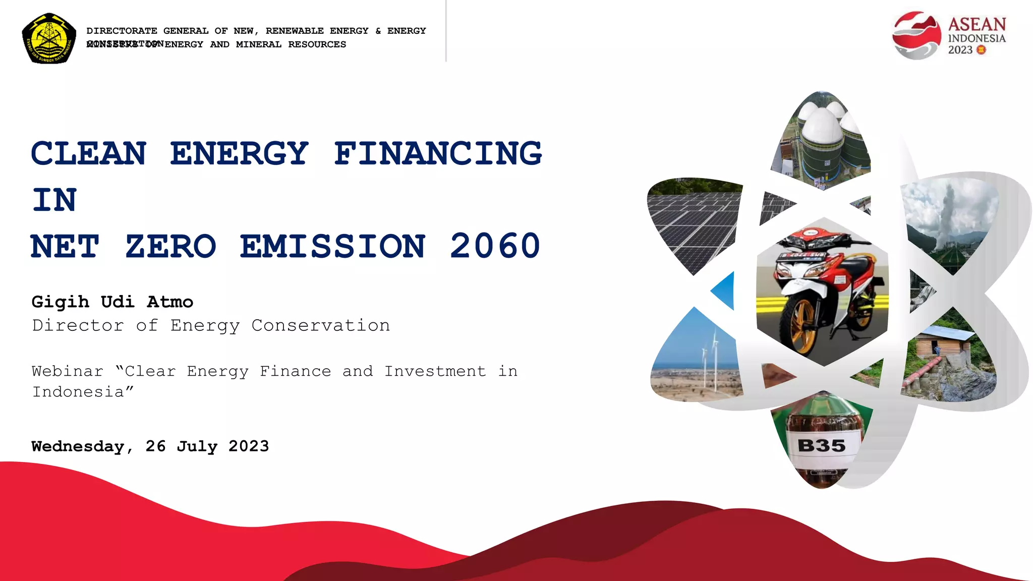 Clean Energy Financing in Net Zero Emission 2060 - Bahan Qatro | PPT