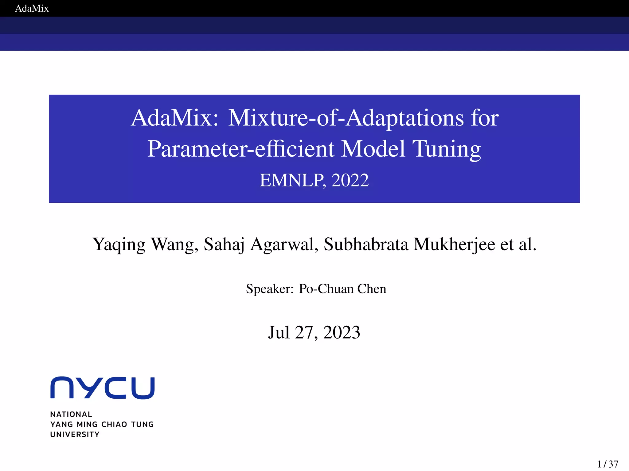 AdaMix: Mixture-of-Adaptations for Parameter-efficient Model Tuning.pdf