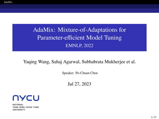 AdaMix: Mixture-of-Adaptations for Parameter-efficient Model Tuning.pdf