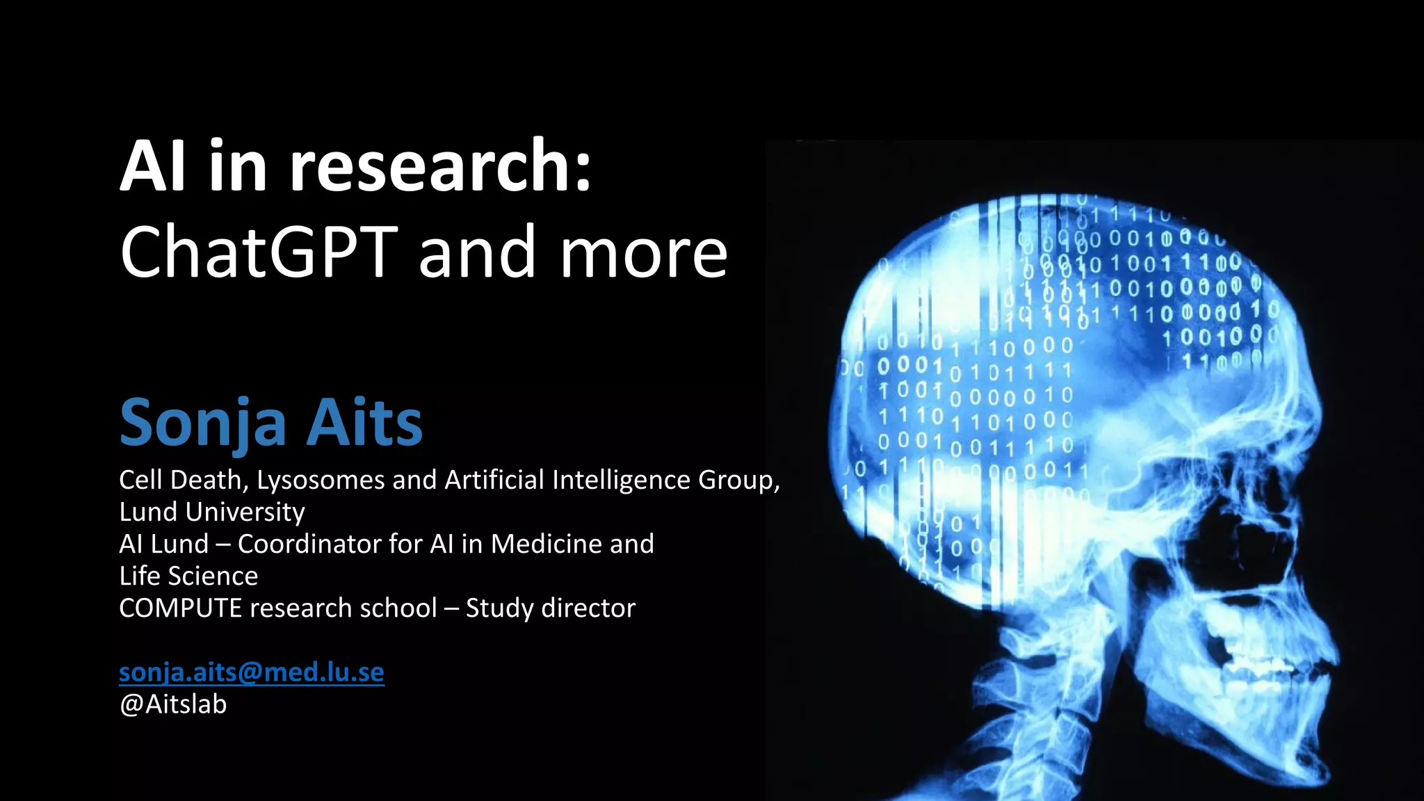 AI in research: ChatGPT and more | PDF