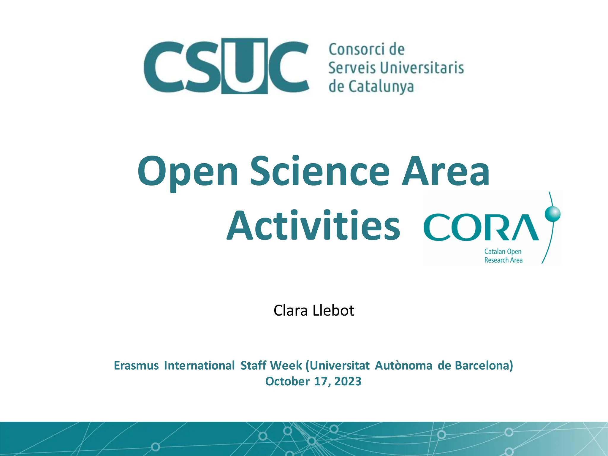 Open Science Area Activities | PDF
