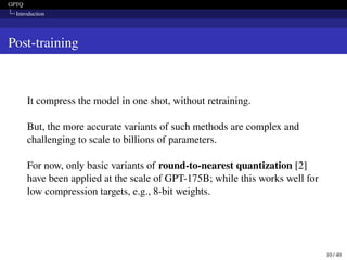 GPTQ: Accurate Post-Training Quantization for Generative Pre-trained ...