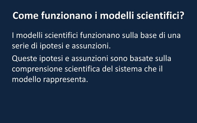 I modelli scientifici | PPT