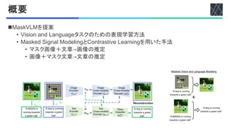 論文紹介：Masked Vision and Language Modeling for Multi-modal Representation ...