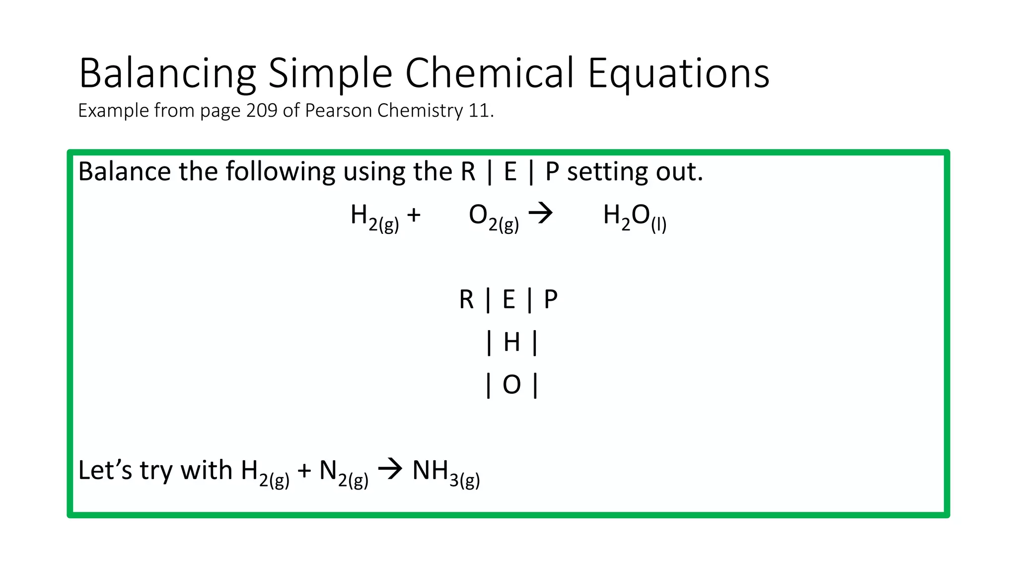 Balancing Chemical Equations | PPT