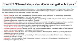 AI: The New Player in Cybersecurity (Nov. 08, 2023) | PDF