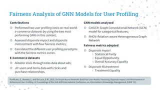 Recent Advances in Fairness Analysis of User Profiling Approaches in E-Commerce with Graph ...