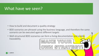 BDD Scenarios in a Testing Strategy | PDF