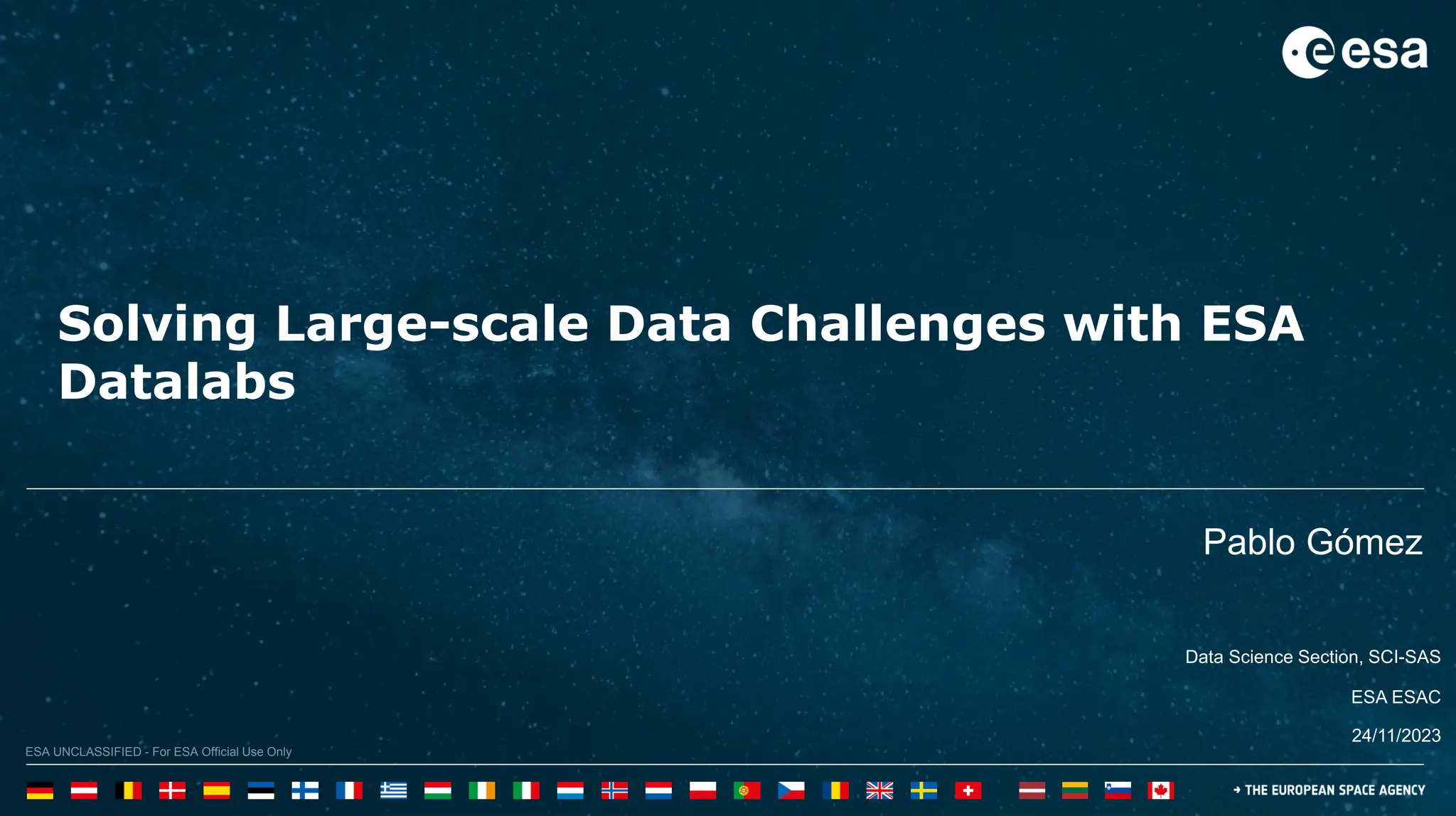 Pablo Gomez - Solving Large-scale Challenges with ESA Datalabs | PPT