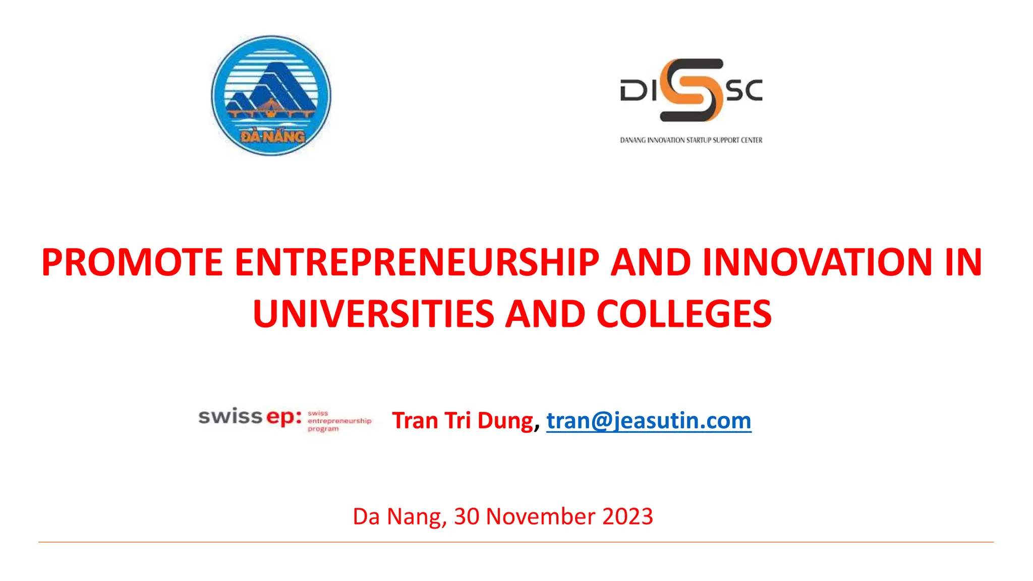 Promote Entrepreneurship and Innovation in Universities | PPT
