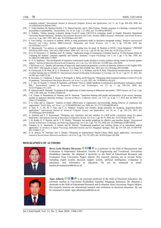 User interface design of context-input-process-product evaluation application based on weighted ...